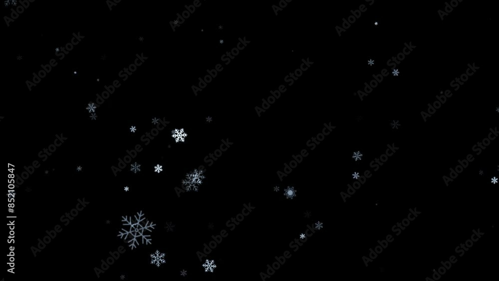 snowflakes falling effect animation. snowflakes falling twirl clear and ...