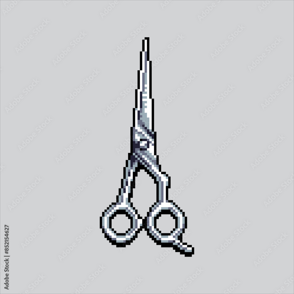 Pixel art illustration Barber Scissors. Pixelated Hair Scissors. Hair ...