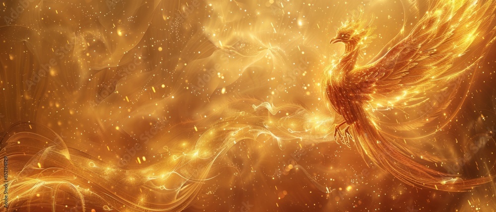 Phoenix bird fire fantasy firebird abstract magic 3D eagle animal ...