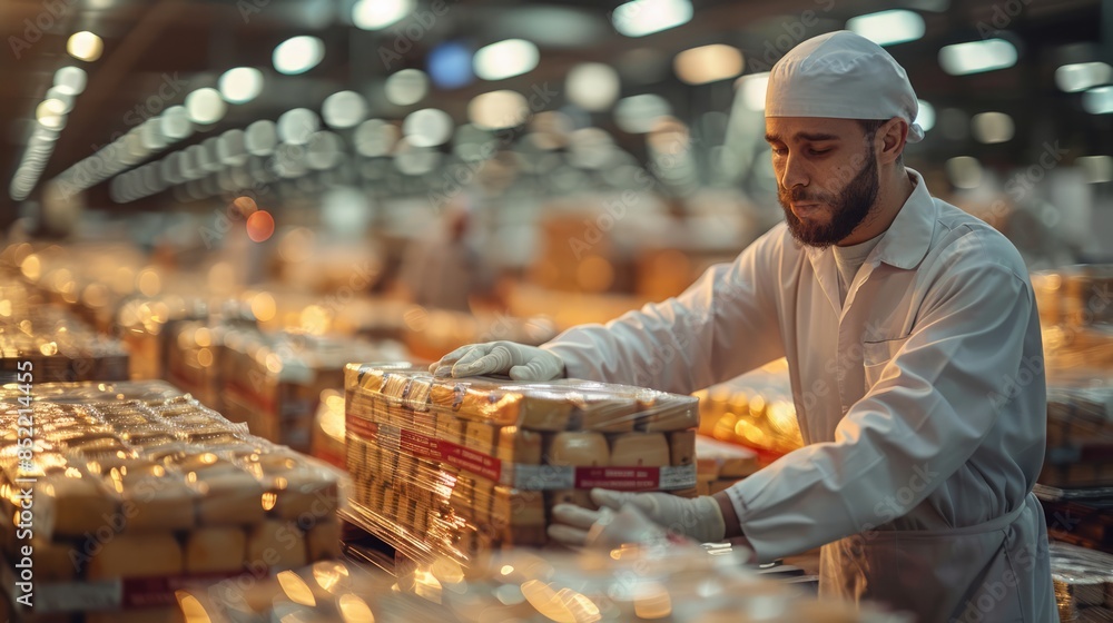 Logistics team loading perishable goods onto aircraft, maintaining ...