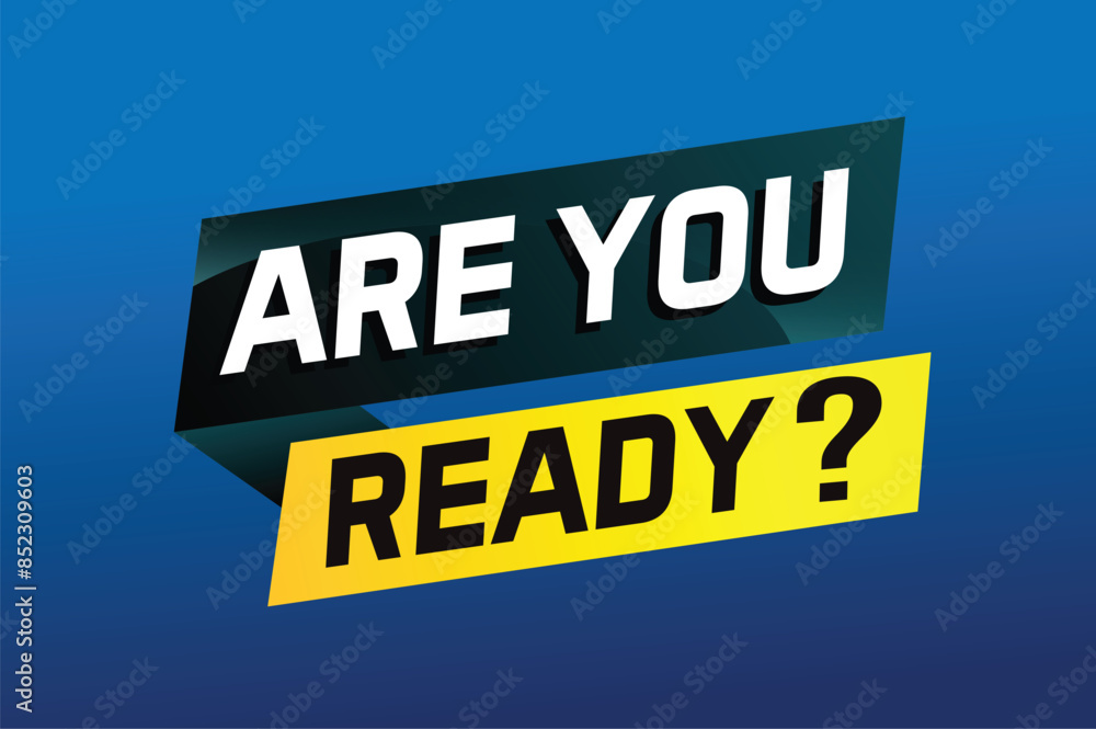 Are you ready word concept vector illustration and 3d style, landing ...