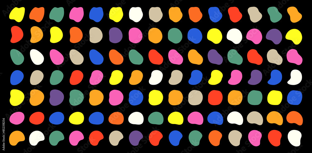 Abstract organic shapes. Vector irregular blobs. Simple element ...