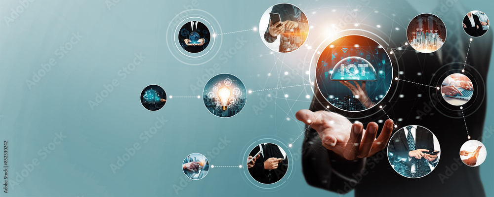 Communication technology , smart connection IOT and people network ...