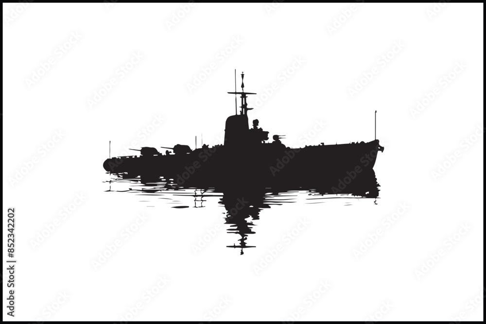ASW Ship, Anti-Submarine Warfare, Military Ship, Naval Silhouette ...