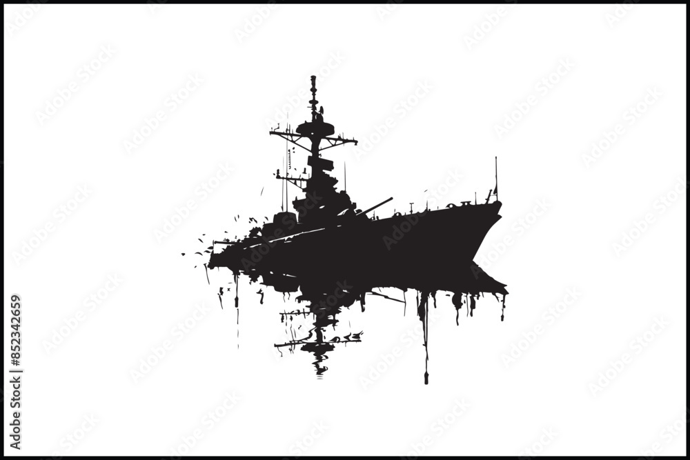 ASW Ship, Anti-Submarine Warfare, Military Ship, Naval Silhouette ...