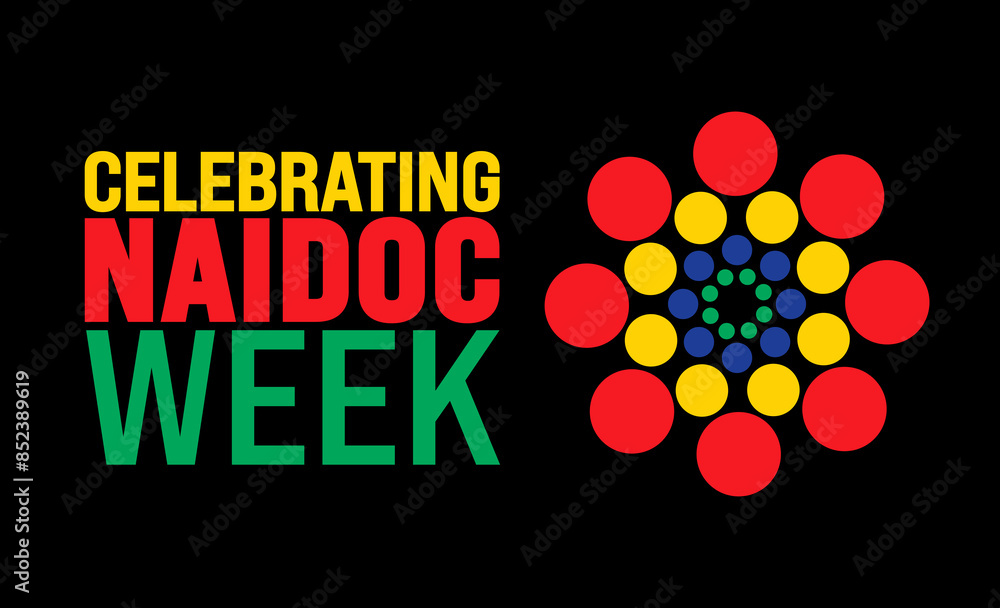 Celebrating NAIDOC Week background template. Holiday concept. Use a ...