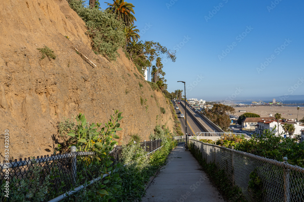 California Incline / Pacific Coast Highway，Palisades Park, Santa Monica ...