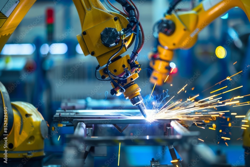 High-speed robotic welding machines fabricating metal frames for ...