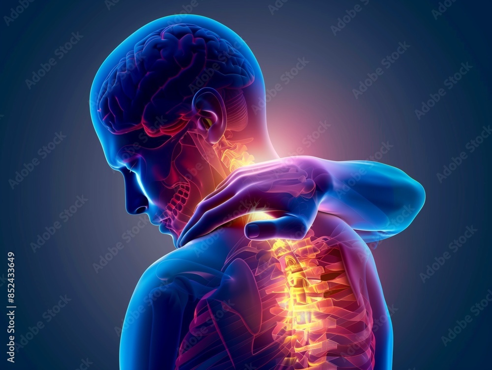 Poster Neck pain, neck pain, cervical spine pain, cervical nerve pain ...