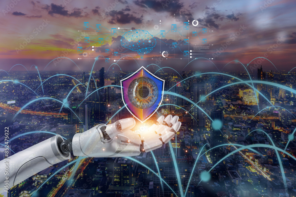 eye security, Cutting-edge AI technology, and hacking networks ...