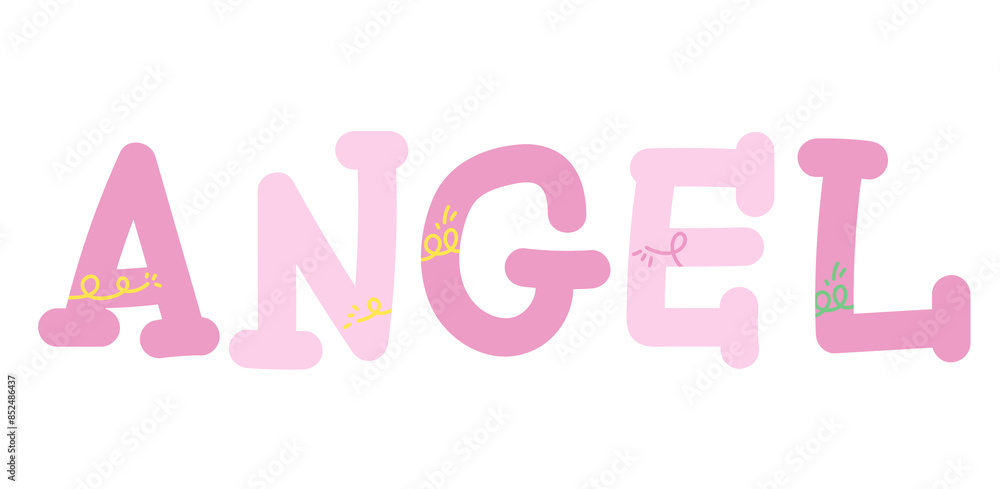 ANGEL letters for font, typography, calligraphy, text, message, women ...