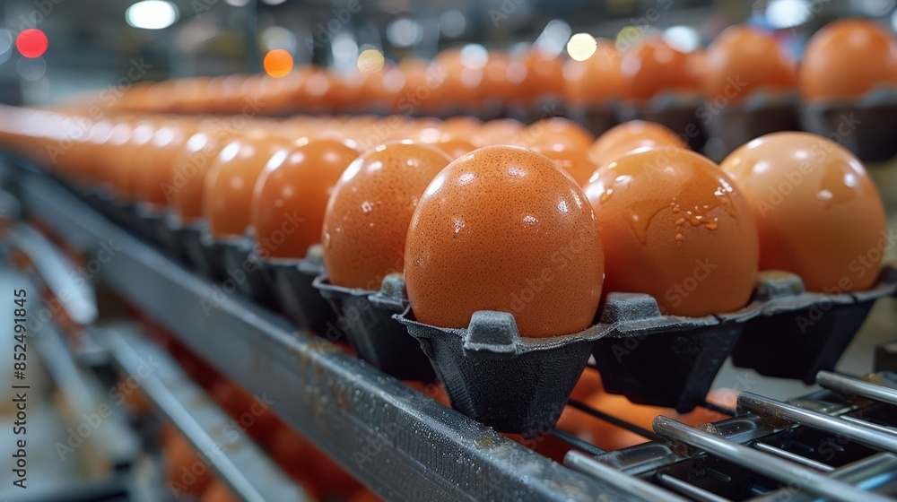Egg processing plant: conveyor belts, sorting machines, packaging lines ...