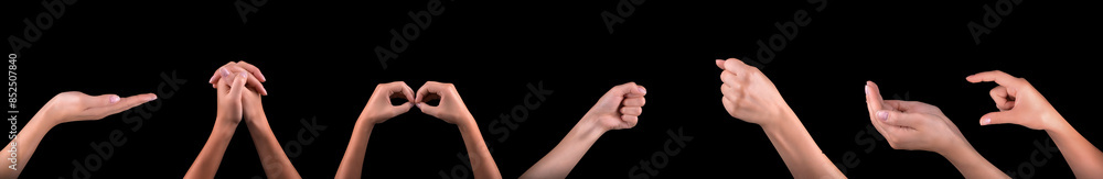 Hand gestures shown on dark background highlight nonverbal ...