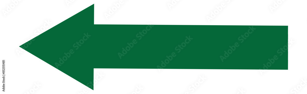 Horizontal long straight arrow signs. Black pointer, direction ...