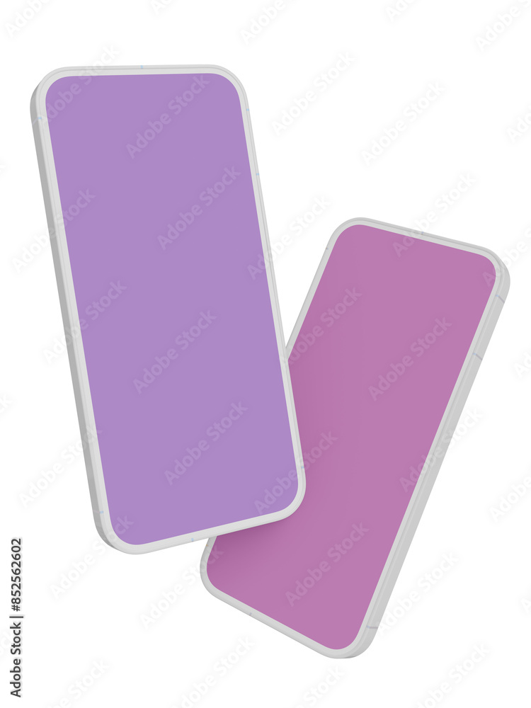 Realistic smartphone mockup. mobile phone three-dimensional with blank ...