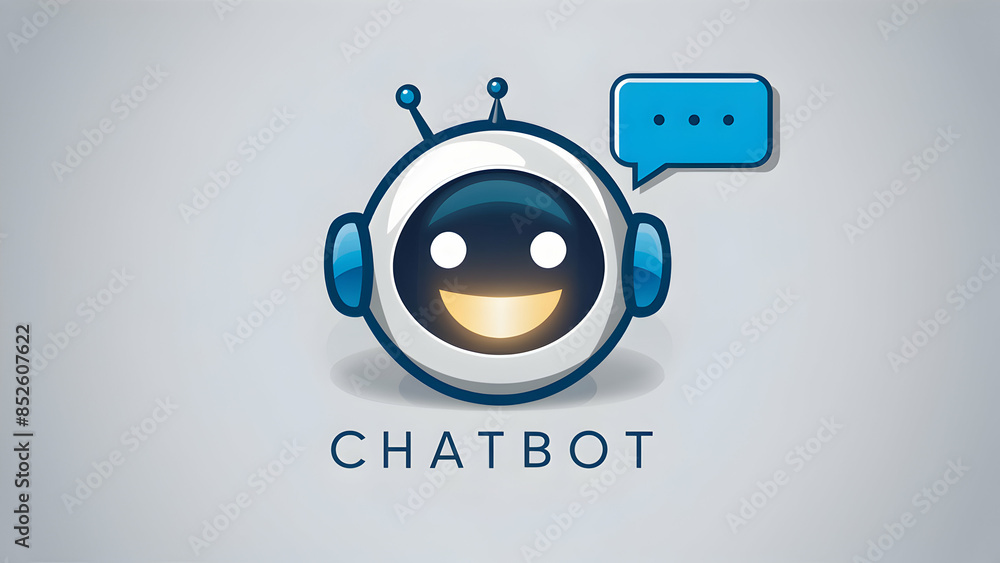 A graphic representation of a chatbot. The chatbot is depicted as a ...