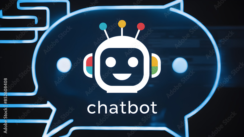 A graphic representation of a chatbot. The chatbot is depicted as a ...