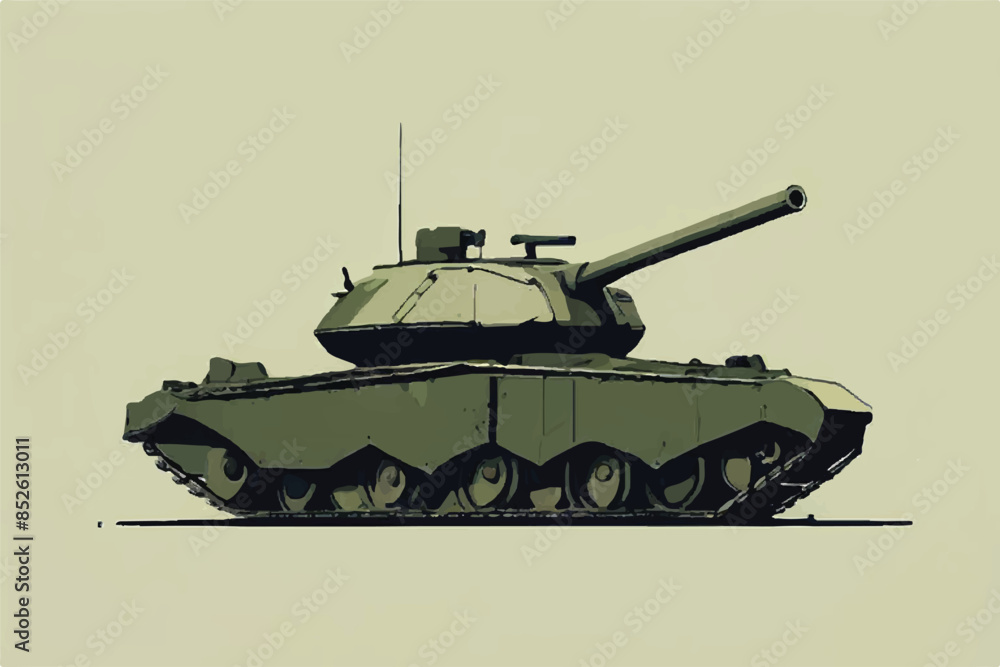 Military tank vector illustration. Illustration of military tank ...