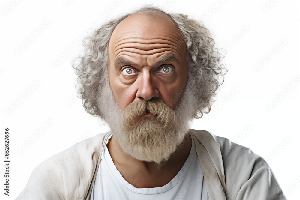 Philosopher Socrates on a white background. Topics related to ...