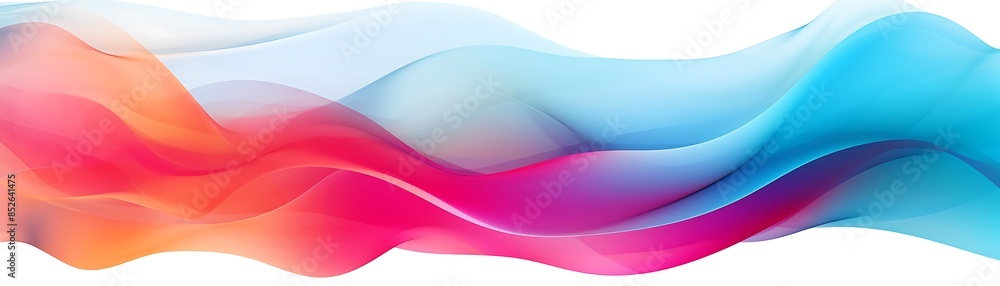 colorful waves on a isolated background, featuring a red, yellow, green ...