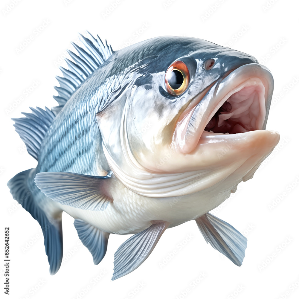 Happy Small Bluefish isolated on a transparent background, png file ...