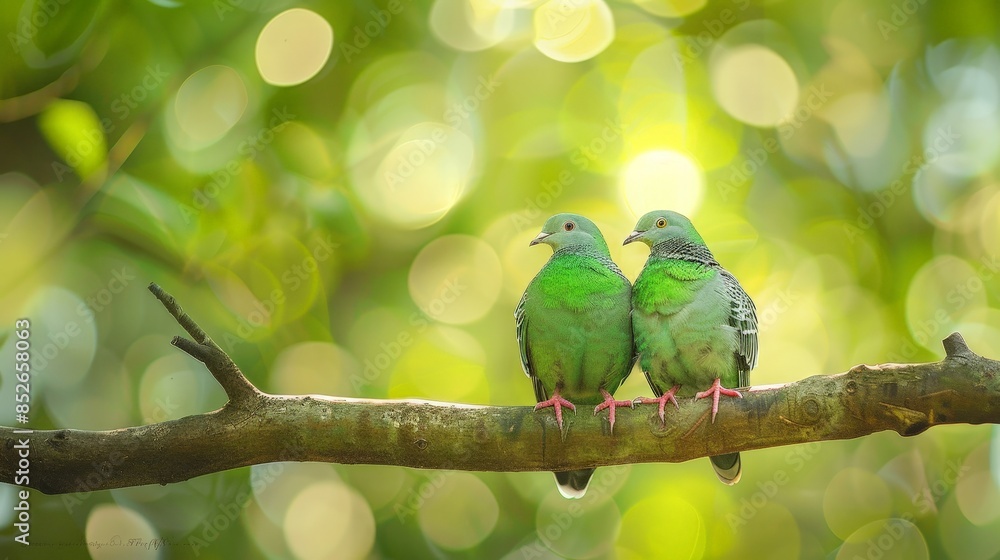 Serene Emerald Doves - Award-Winning Lifelike Photography in Ancient ...