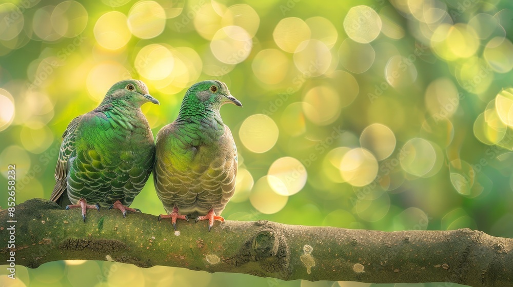 Serene Emerald Doves in Natural Splendor - Award-Winning Lifelike ...