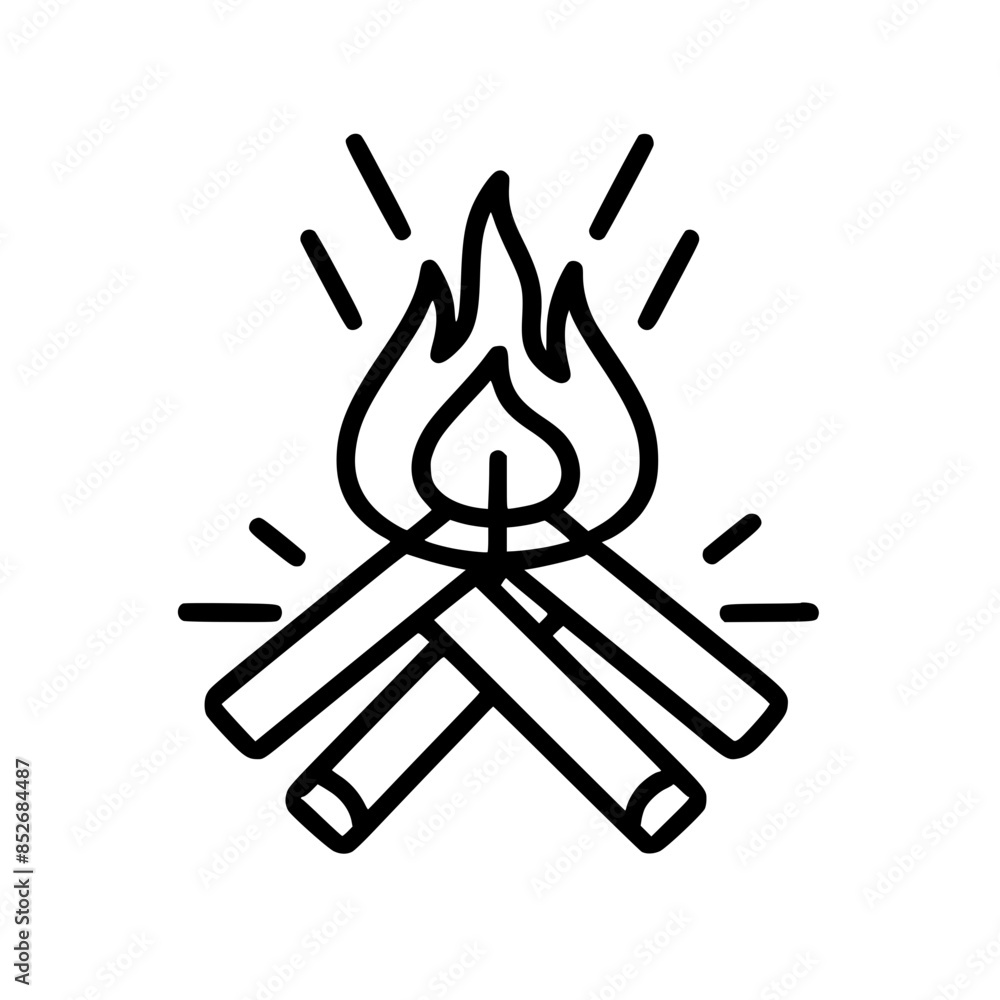 Vetor do Stock: Flame Clipart, Flame Silhouette, Campfire SVG Bundle ...