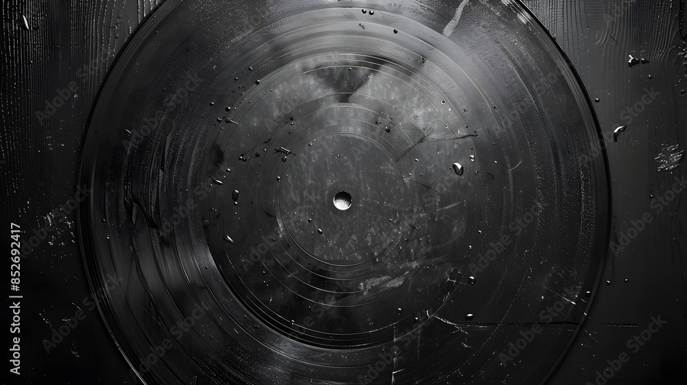Vinyl disc realistic background. Retro gramophone disk close up ...