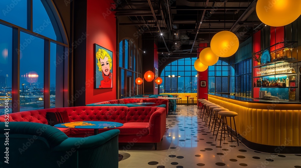 Pop Art Explosion: "A modern urban restaurant interior inspired by pop ...