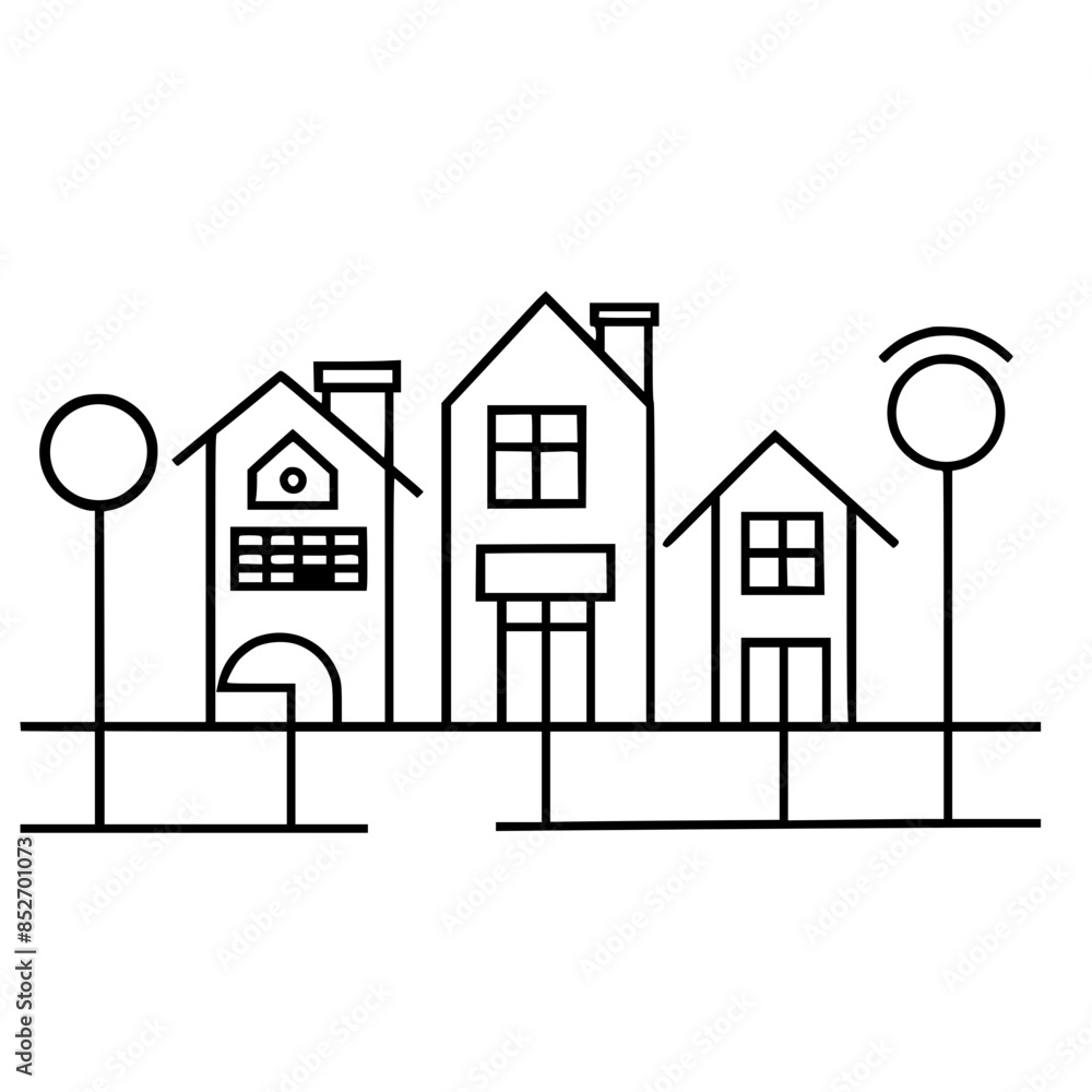 home outline, line art house, line art print, HOUSE clipart, cute house ...