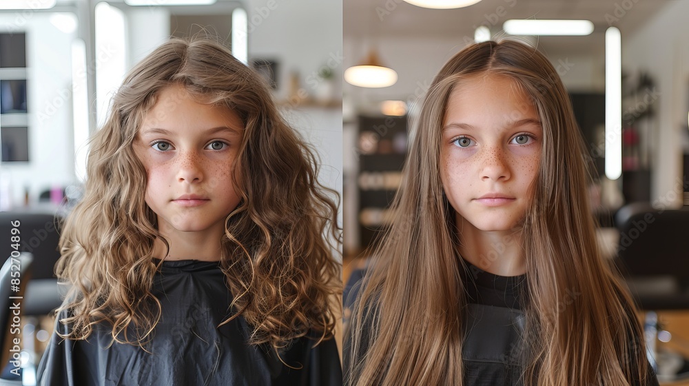 Kid's Hair Transformation: From Messy to Straight, Professional Salon ...