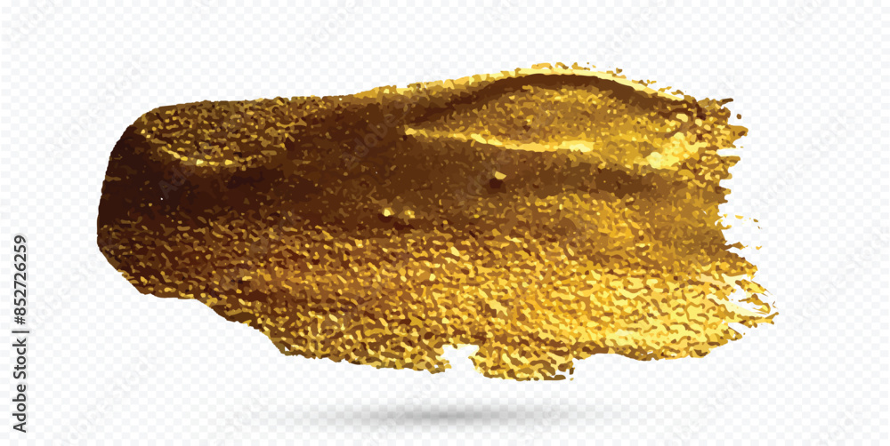 Golden brush stroke. Abstract with golden brush stroke spot. Gold paint ...