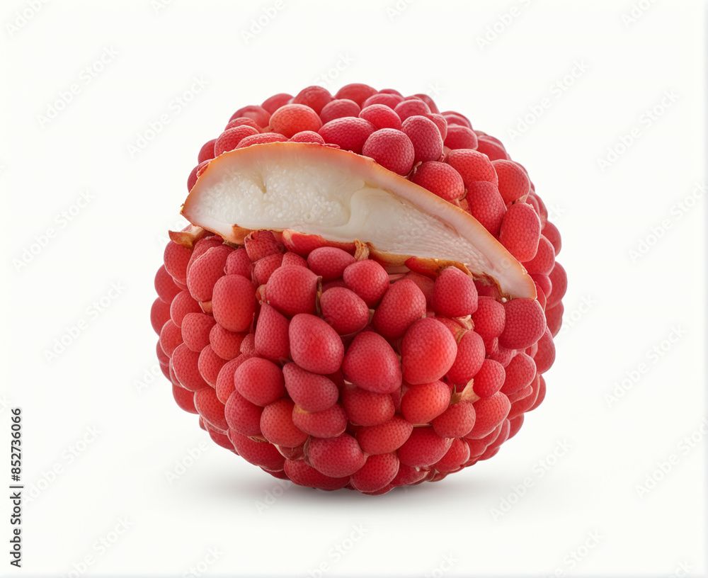 Lychee litchi lichee fruit, many angles and view side top front group ...