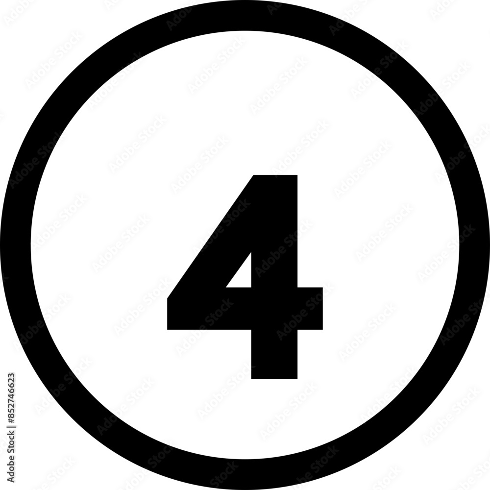 Black number bullet points in line style,, Simple number vector, Simple ...