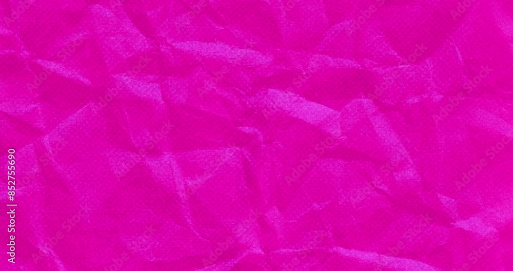 dark pink crumpled wrinkled sheet of paper. Stop motion animated paper ...