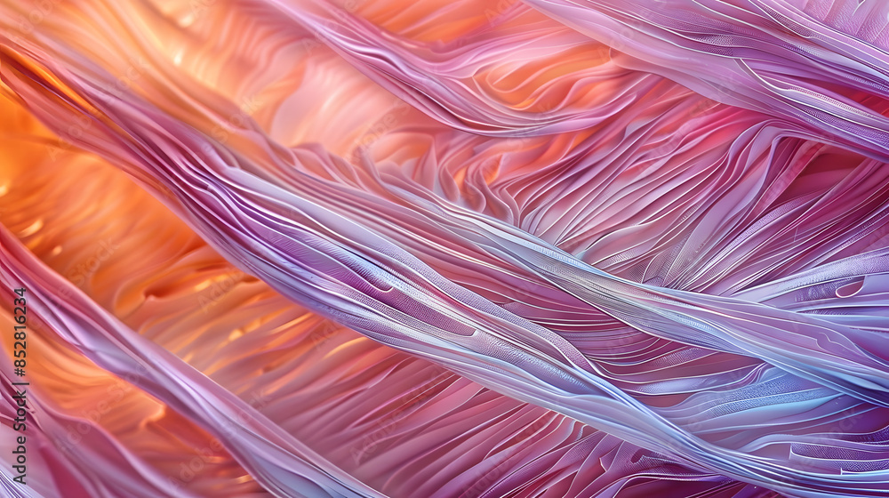 A microscopic image of a tendon reveals the distinct arrangement of ...