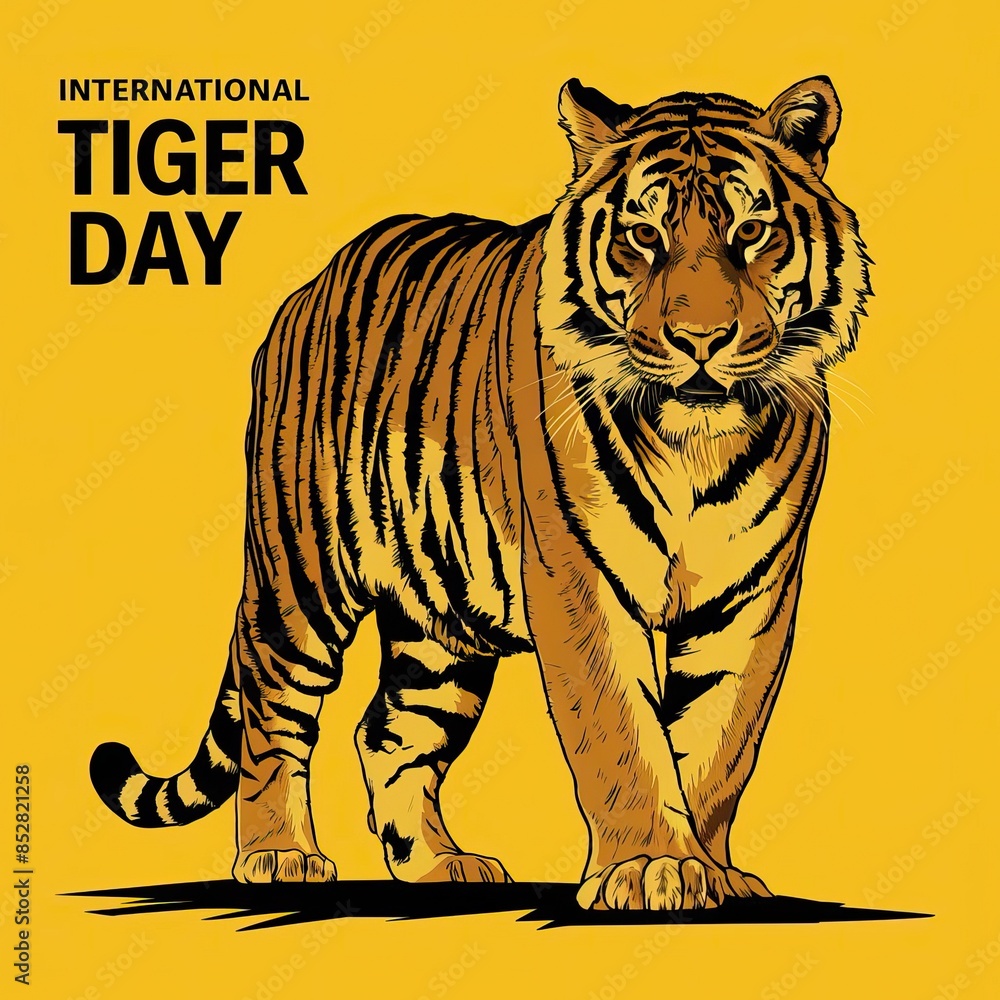 International Tiger Day, Poster, Tiger Day, Banner, International Tiger ...