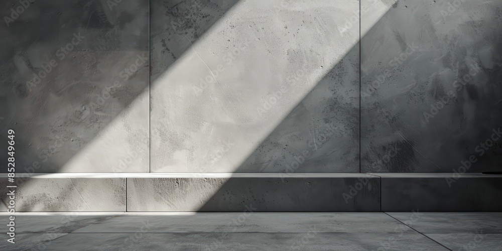 Gray shadow and light blur abstract background on white wall from ...