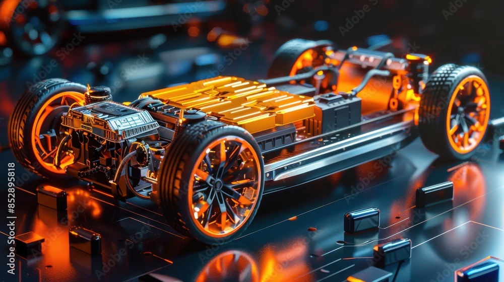 Lithiumion batteries in an electric vehicle, automotive innovation ...