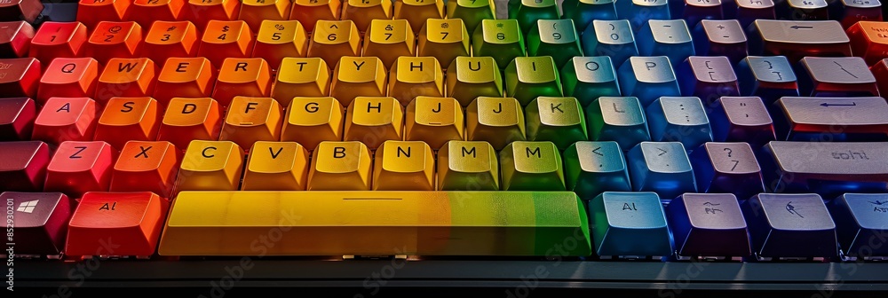 Embracing Diversity: Keyboard with Rainbow Pride Keycaps spreads ...