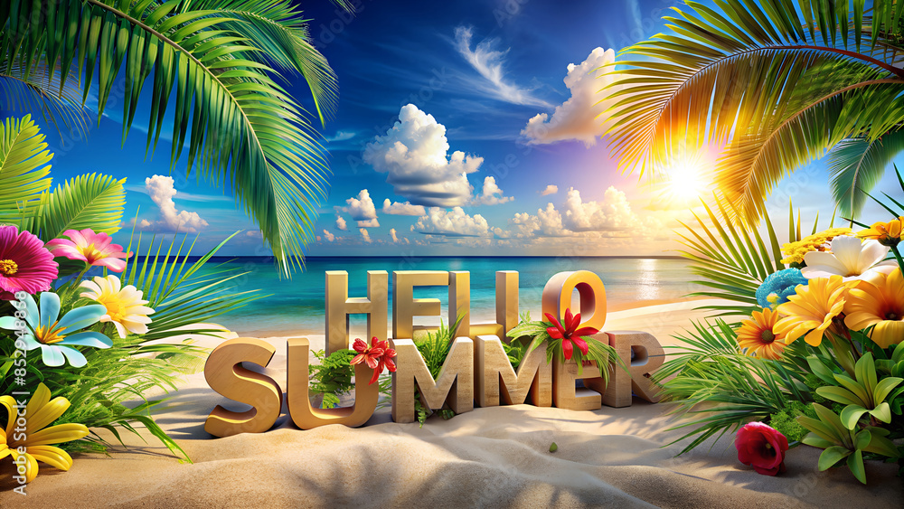 Top 10 Summer Backgrounds to Brighten Your Screen Stock Illustration ...