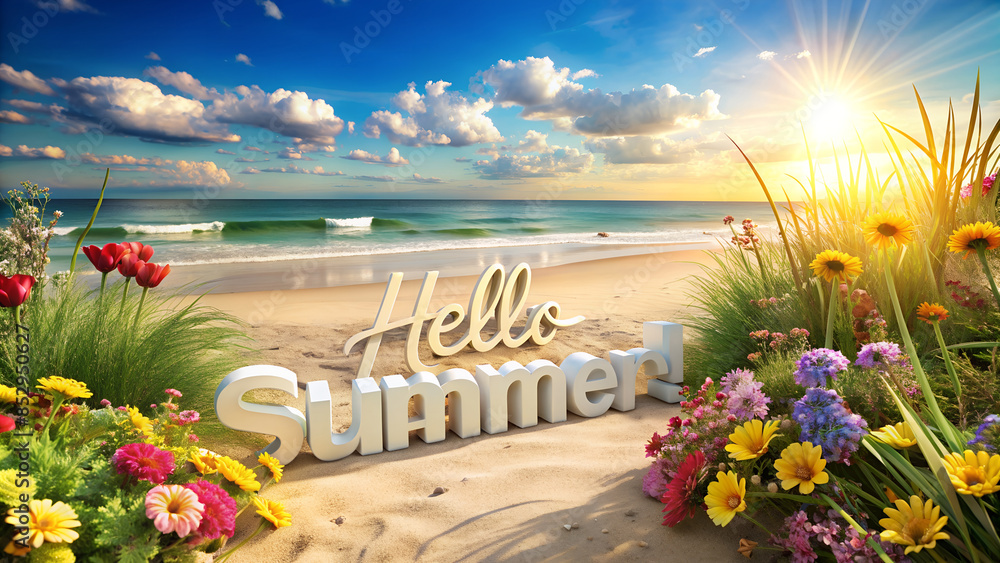 Top 10 Summer Backgrounds to Brighten Your Screen Stock Illustration ...