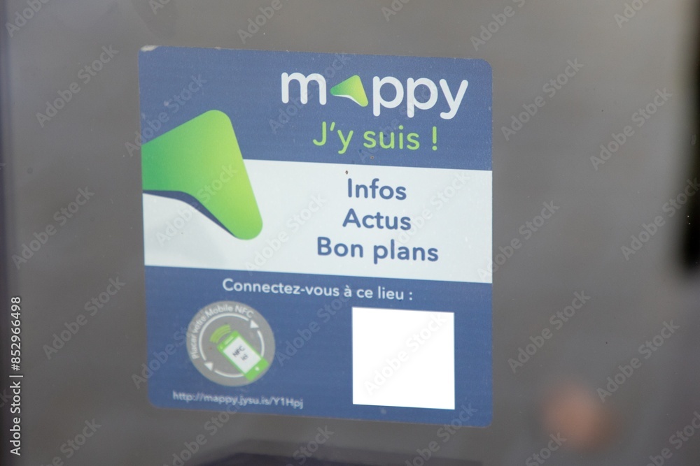 Mappy map GPS navigation Smartphone application App search brand text ...