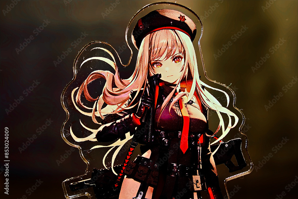 Acrylic stand with figure of "Lapi", a character from the popular game ...