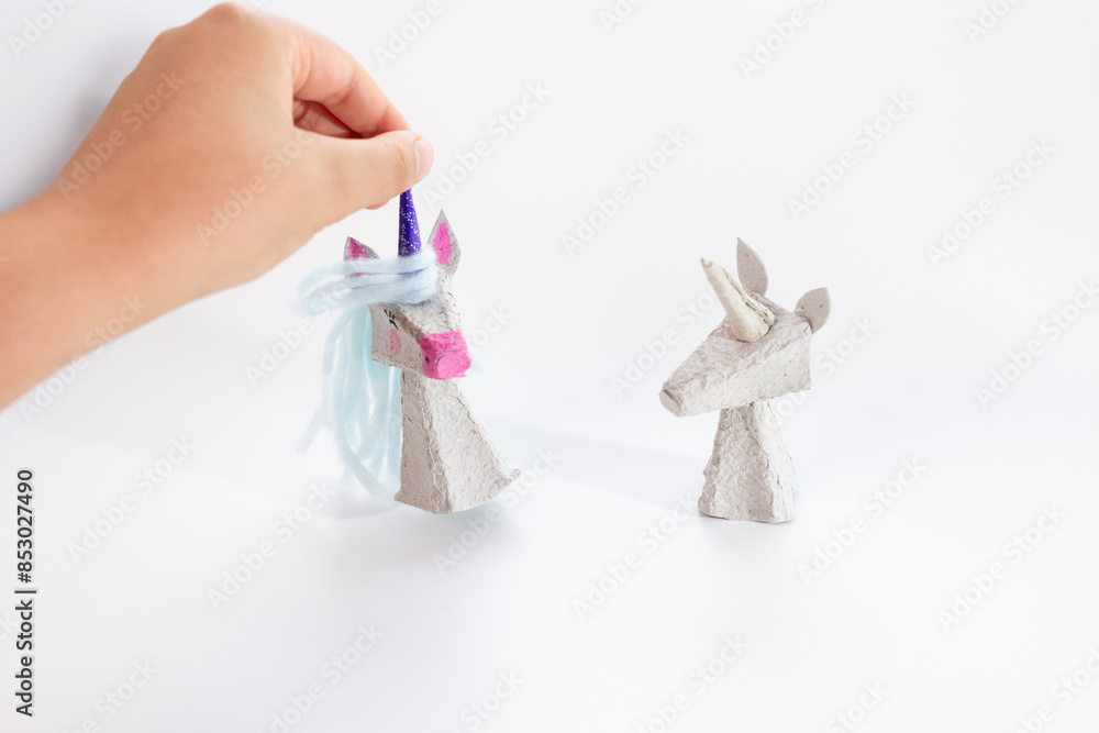 Tutorial on how to make unicorn from recycled paper. Kids craft ...