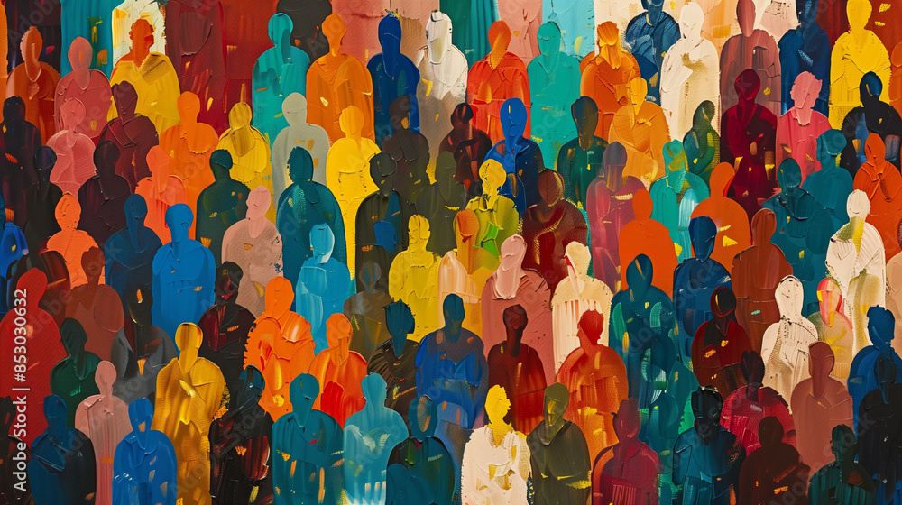 An Abstract Work Of Art That Interprets The Themes Of Diversity Inclusion And Belonging The