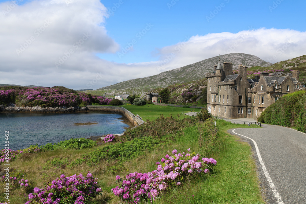 Amhuinnsuidhe Castle, Insel Harris, Äußere Hebriden Stock Photo | Adobe ...