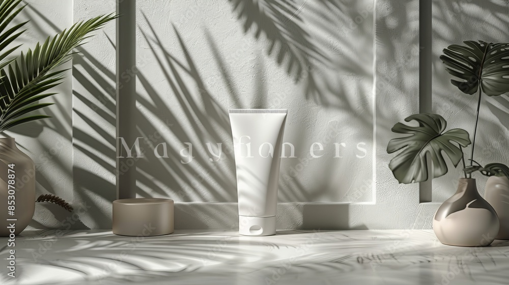 , front view, ui, ux, ui/ux, website header, beauty cosmetic tube ...