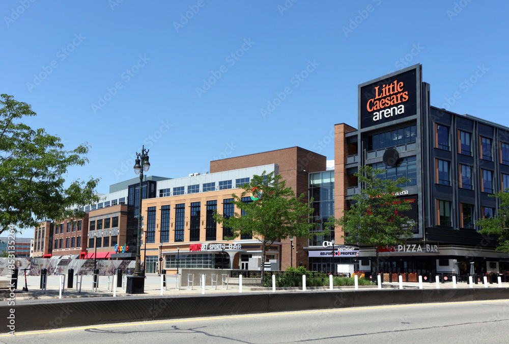 Detroit, Michigan, USA - June 11, 2024: The exterior of Little Caesars ...